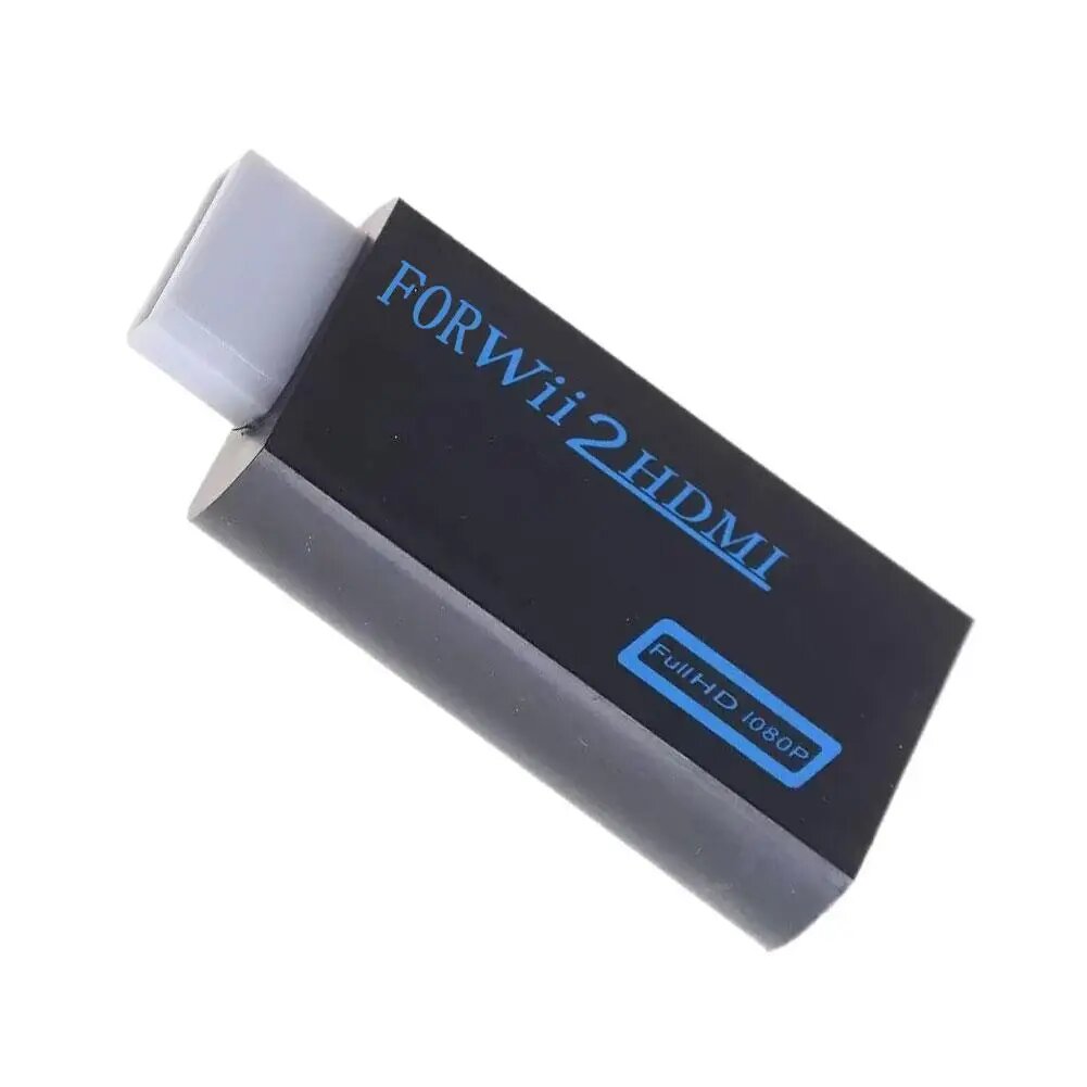 Конвертер Wii в HDMI 1080P, совместимый адаптер для консоли Wii, Full HD конвертер для ПК, Black