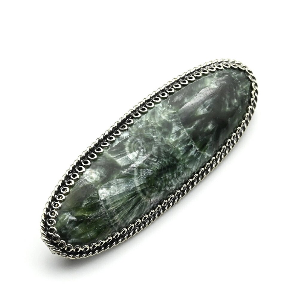 Брошь, серафинит