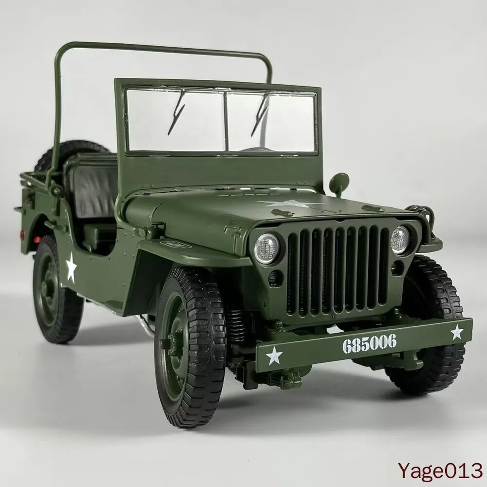 1:18 Willys GP Военный Джип SUV, модель из ABS пластика, коллекционная игрушка