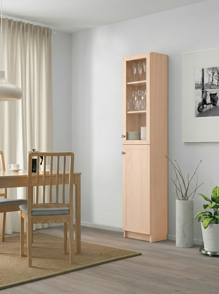 Шкаф книжный Билли 330 Дуб Молочный 8622 GF 40x30x202 см, бежевый GOODFORM