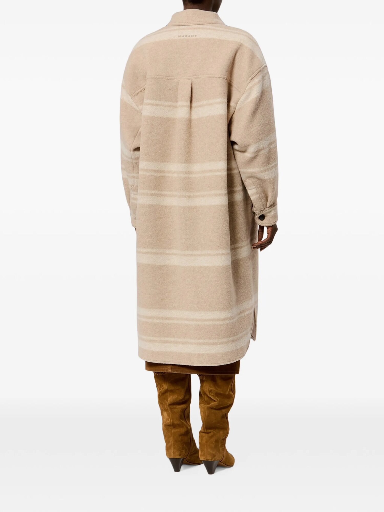 Пальто Isabel Marant Djila striped coat, размер 36 — фото 1
