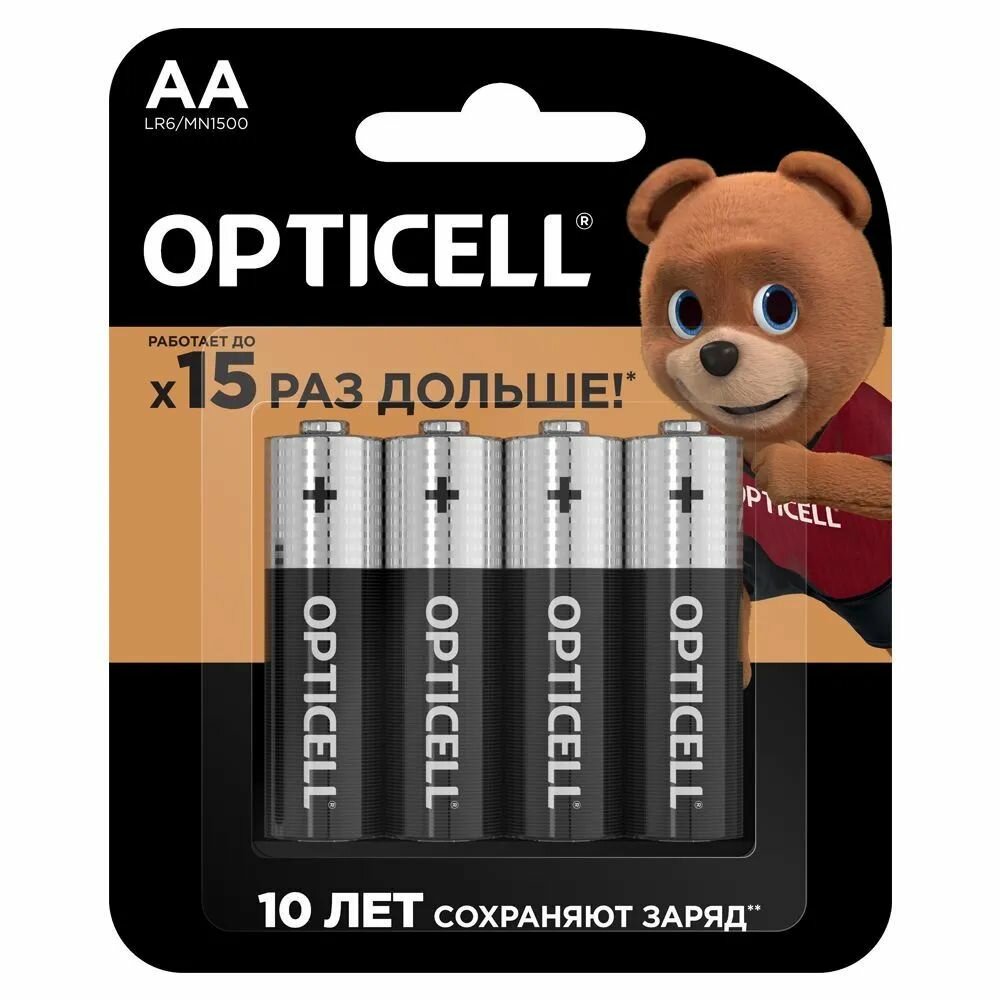 Opticell MN1500 AA 4 шт Батарейки пальчиковые щелочные 1.5V