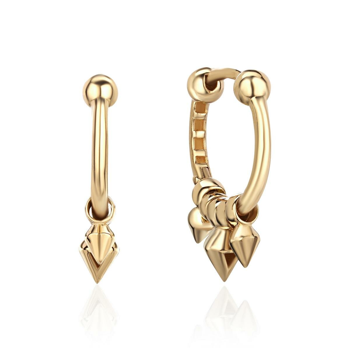 Серьги Эстет, красное золото, 375 проба