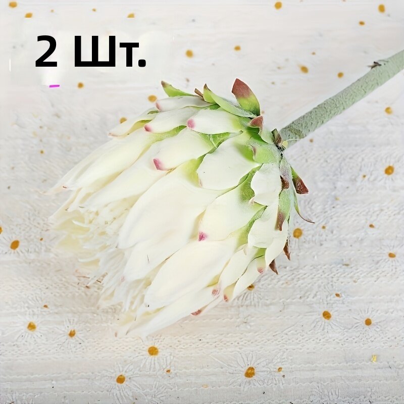 Элегантные искусственные цветы лотоса из ткани, молочно-белые, 2 шт, для домашнего декора, свадеб, фотосессий и рождественских украшений