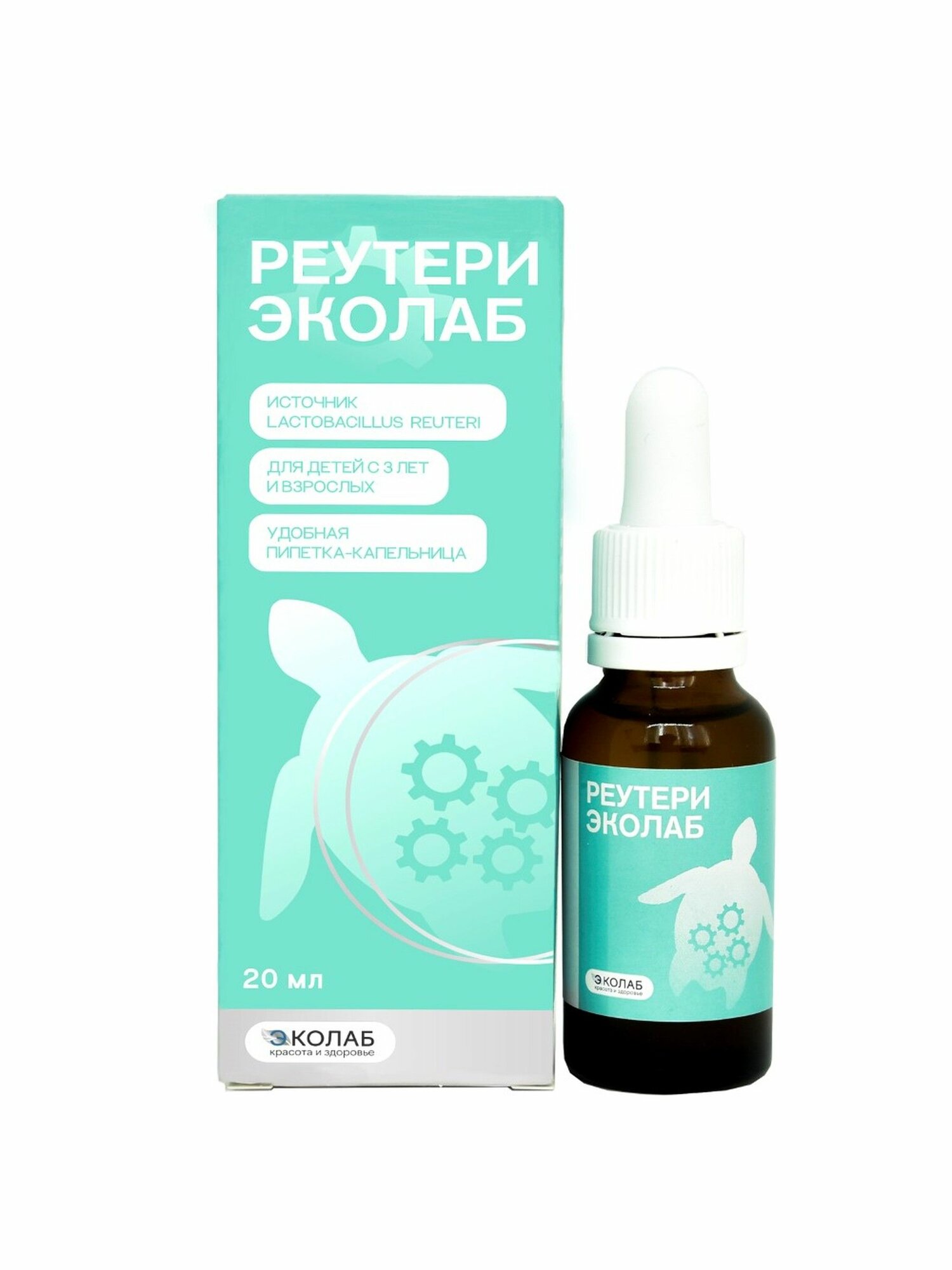 Реутери ЭКОлаб капли пробиотик Lactobacillus reuteri 20 мл флакон-капельница