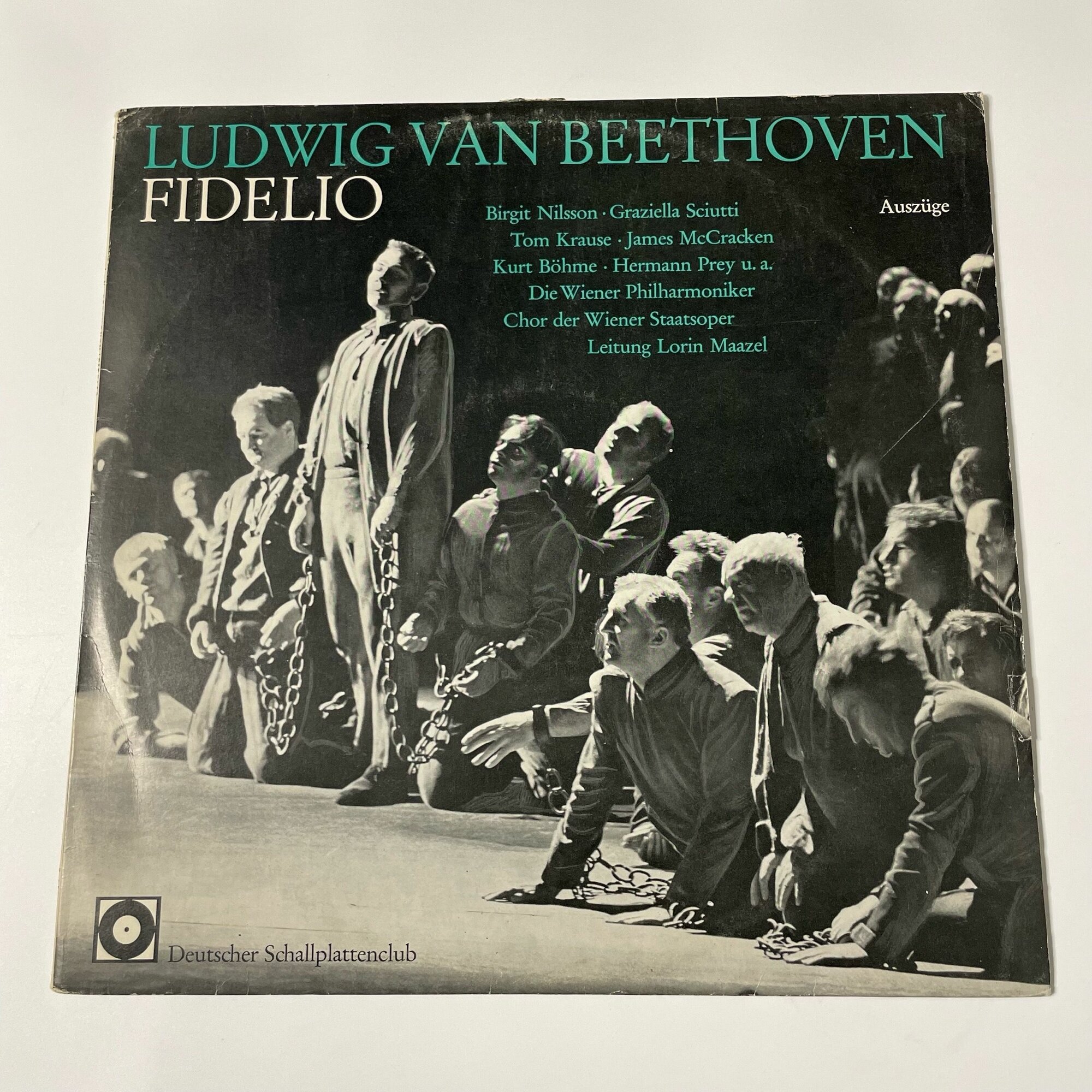 Винтажная виниловая пластинка LP Beethoven Бетховен, Wiener Philharmoniker, Chor Der Wiener Staatsoper, Lorin Maazel, Фиделио Fidelio Опера (Германия 1971)