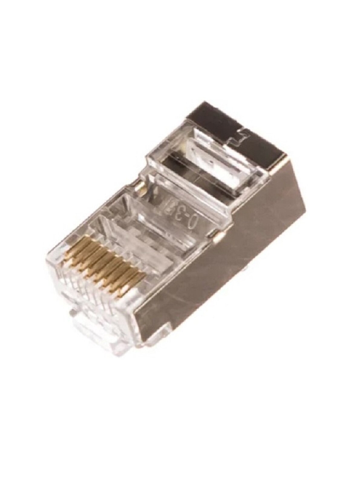Коннектор NIKOMAX NMC-RJ88RZ50SE1-100 под витую пару RJ45/8P8C, Кат.6, покрытие 50мкд, экранированный, уп-ка 100шт
