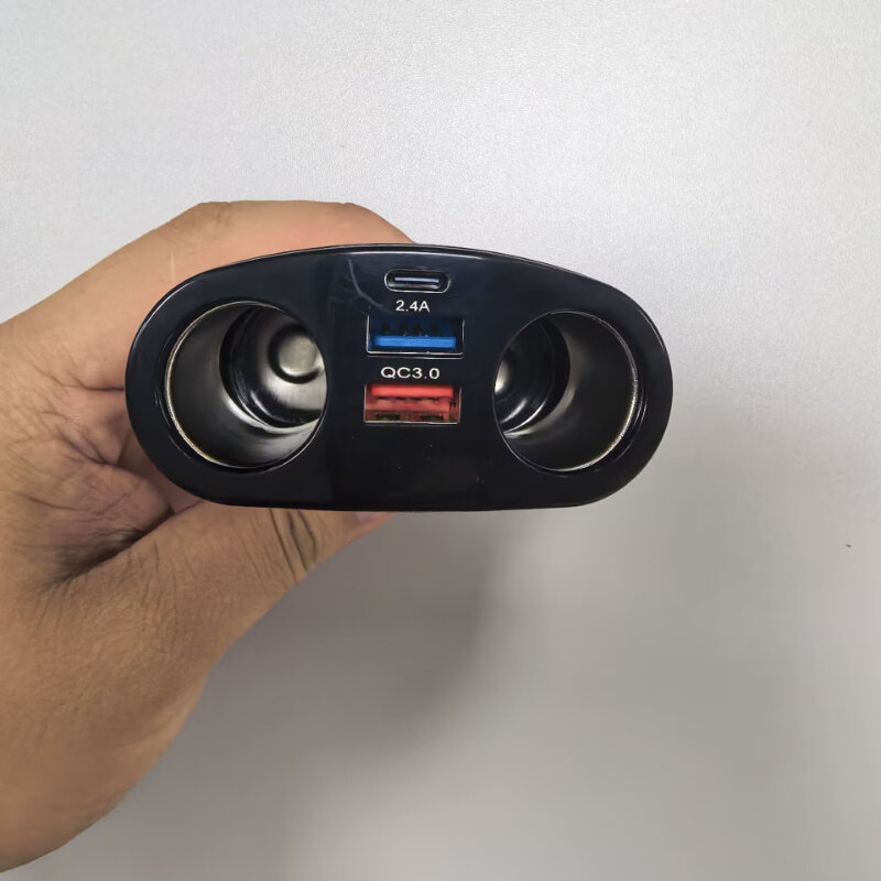 Автомобильный адаптер прикуривателя с портами USB и Type-C, быстрая зарядка QC3.0 и PD, 12В/24В, компактный для смартфонов, планшетов и видеорегистраторов
