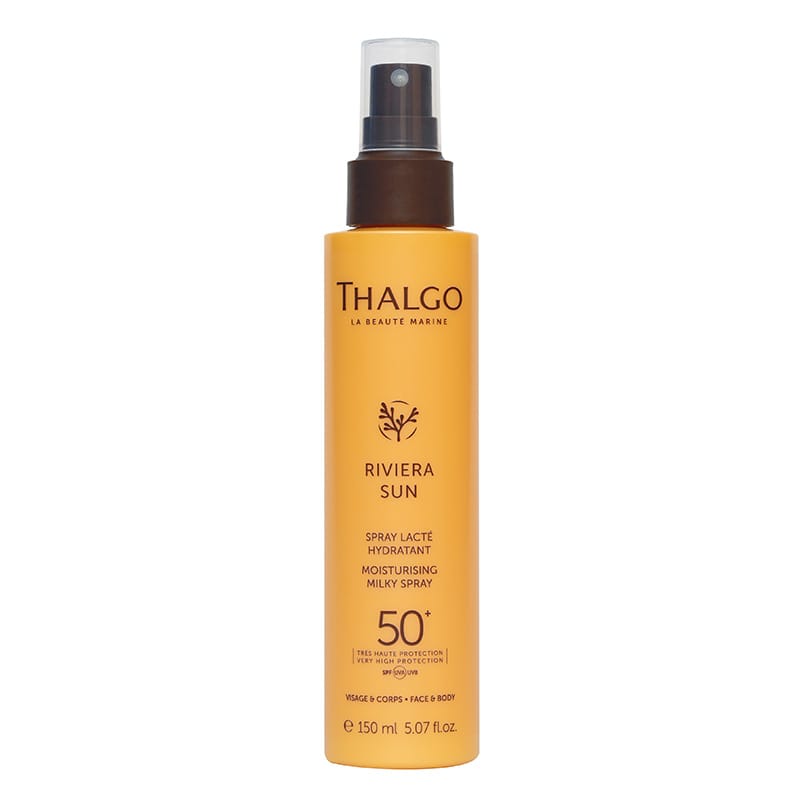 Средство солнцезащитное Thalgo Moisturising Milky Spray SPF 50+, увлажняющее молочко-спрей для лица и тела, 150 мл