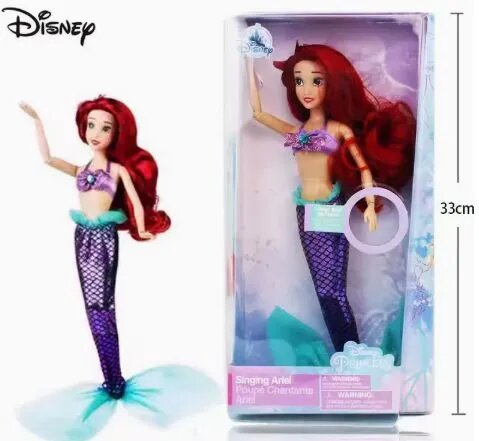 Кукла Русалочка Ариэль Disney Store, шарнирная, высота 30 см, звуковые эффекты