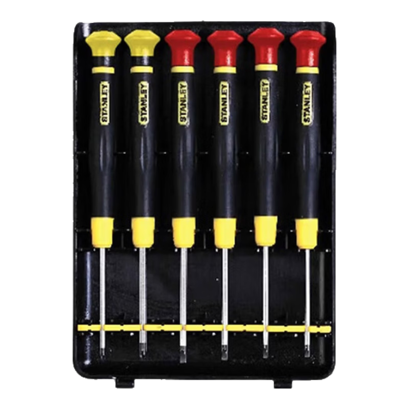 STANLEY 6-частная мини-точная отвертка набор плоская и крестообразная 66-392-23 Стиль：6639223 набор 6-шт плоская и