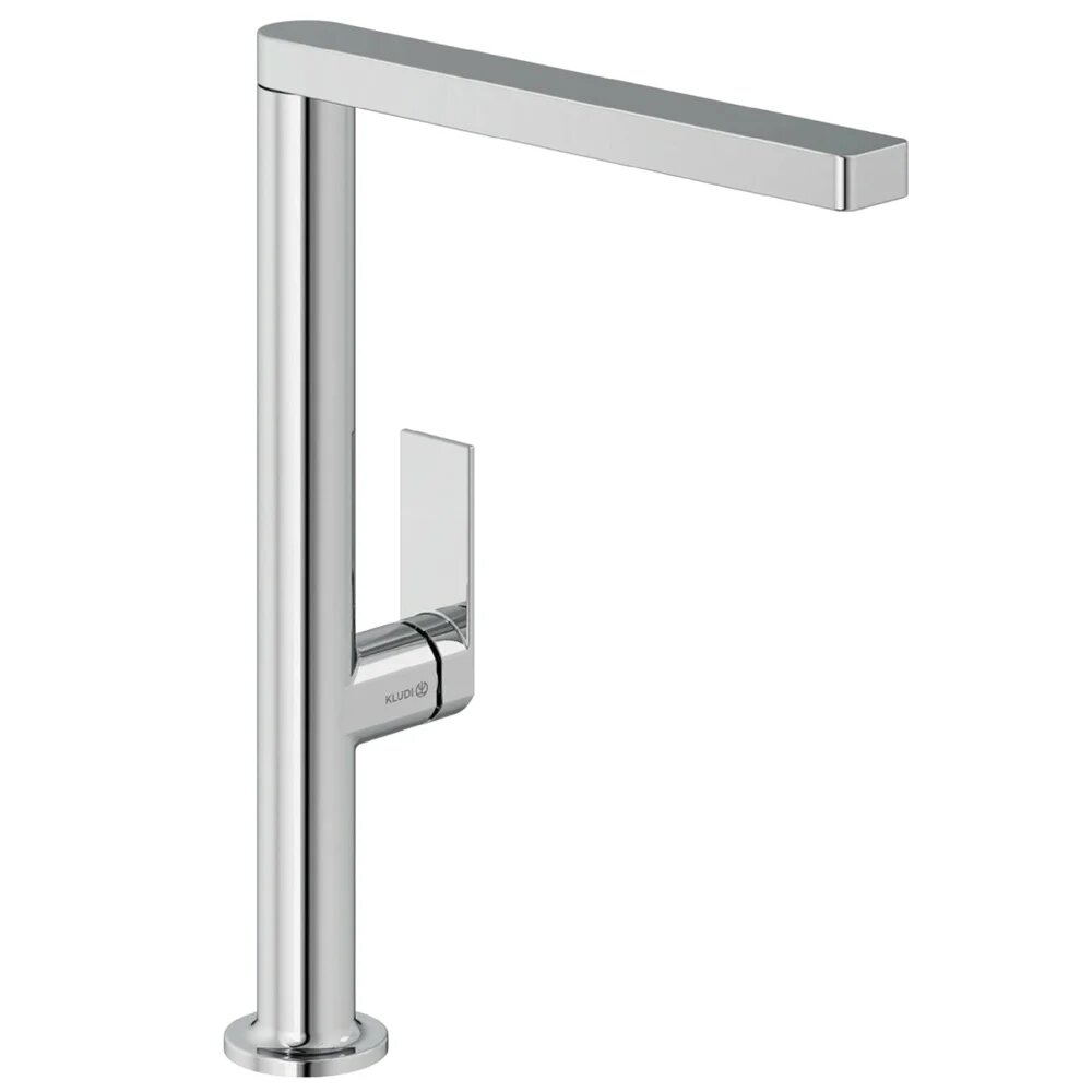 Смеситель для кухни Kludi Qord 568030575 с поворотным изливом, хром, глянцевый, однорычажный, латунный, с керамическим картриджем
