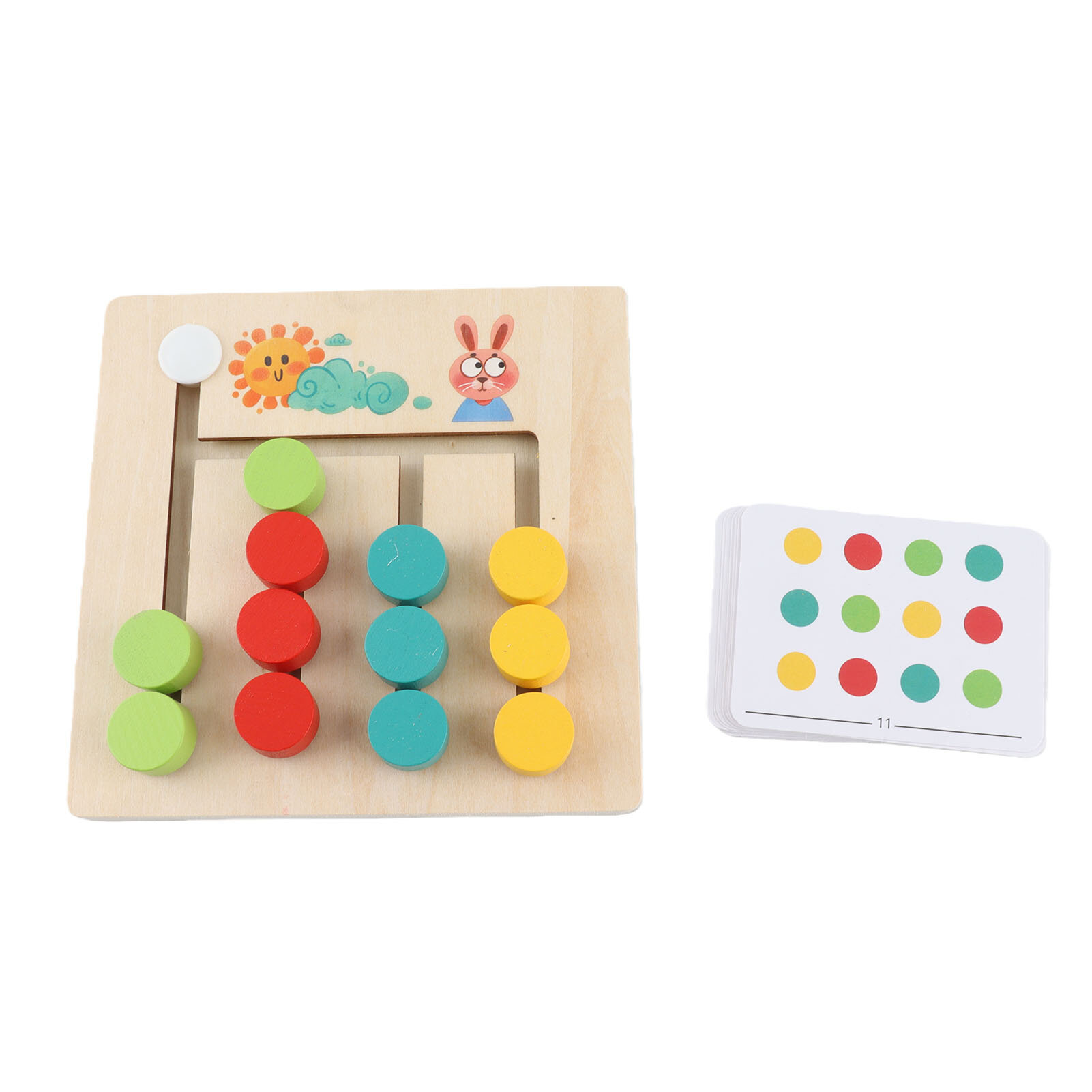 Деревянная головоломка Цветной Ходьбы, игра логики, для детей 3-5 лет, развивает мышление и наблюдательность