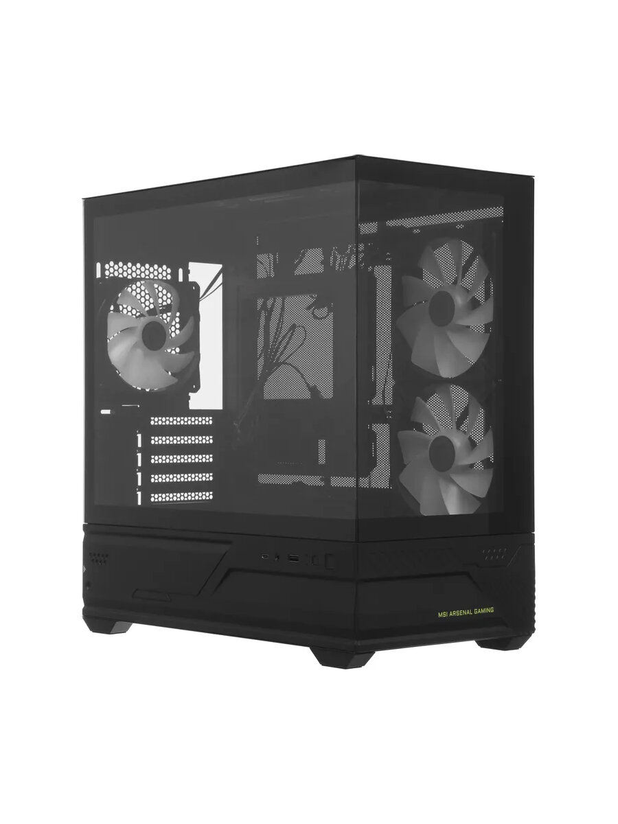 Корпус MSI MiniTower MAG PANO M110R чёрный (mATX, без БП, 2хUSB3.2, 2х140mm, 1х120mm ARGB) (306-7G33R21-JA4)