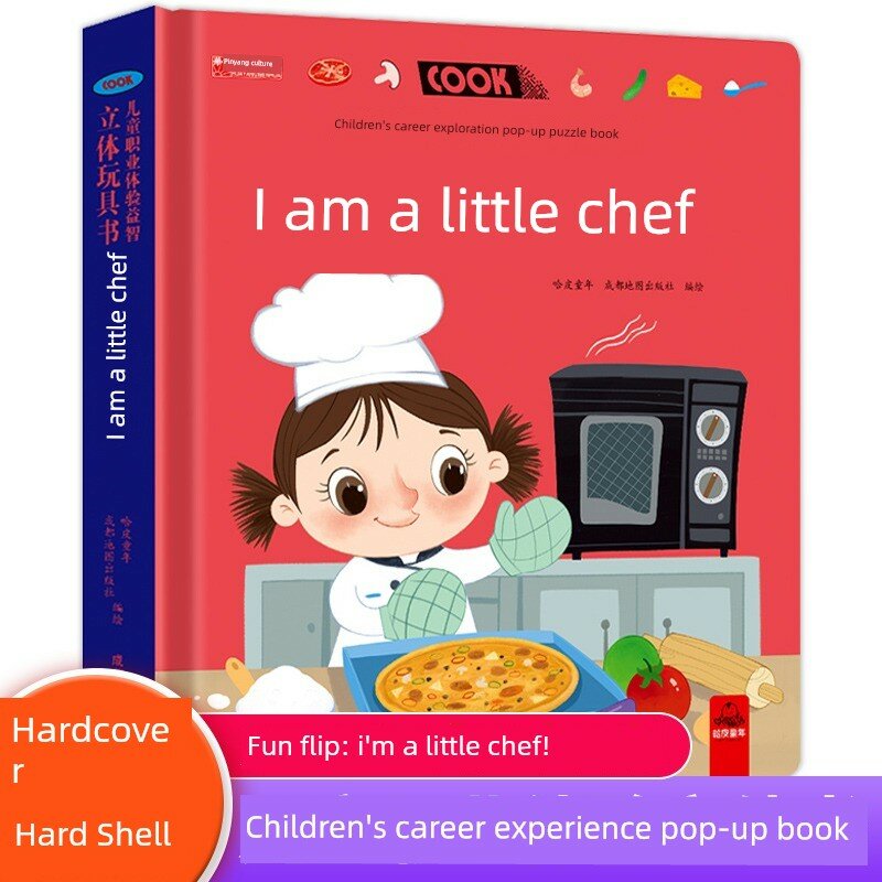 Детский набор для ролевой игры повара с интерактивной книжкой, возраст 3-6 лет