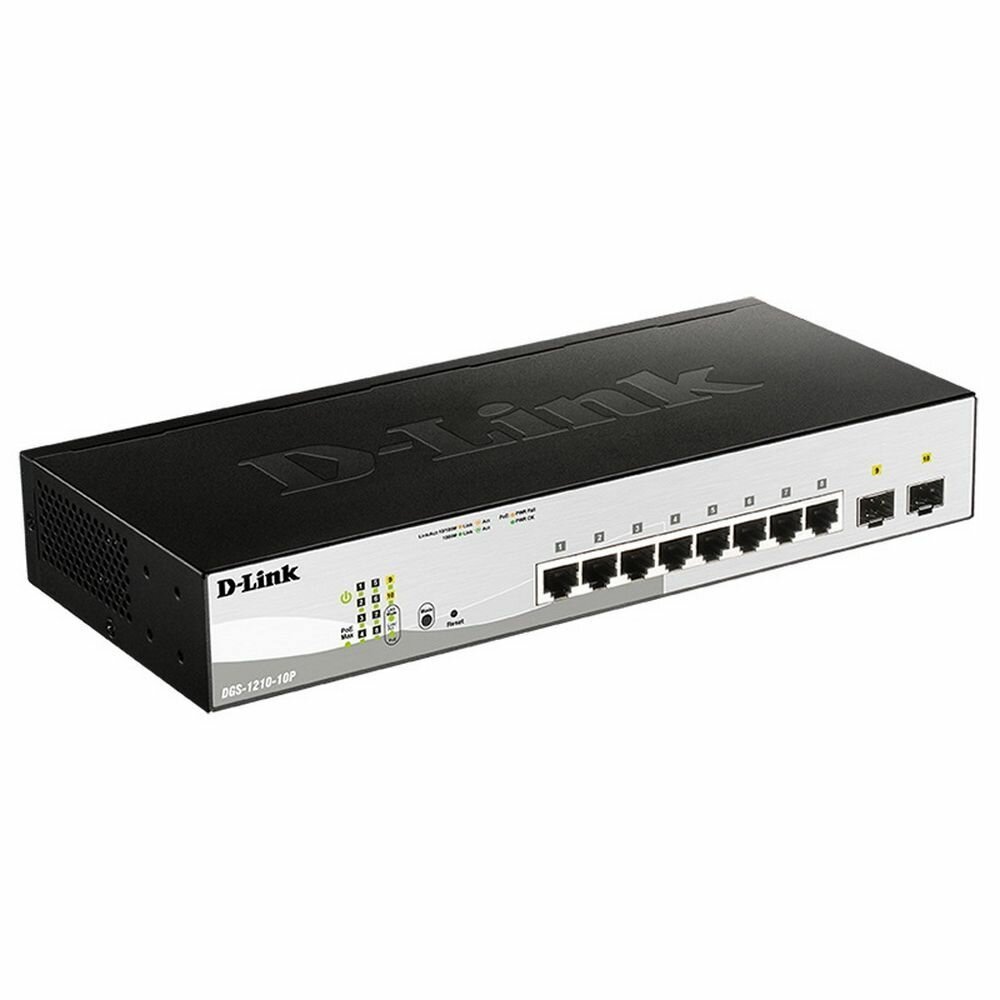 Коммутатор D-Link DGS-1210-10P/F3A 8G управляемый