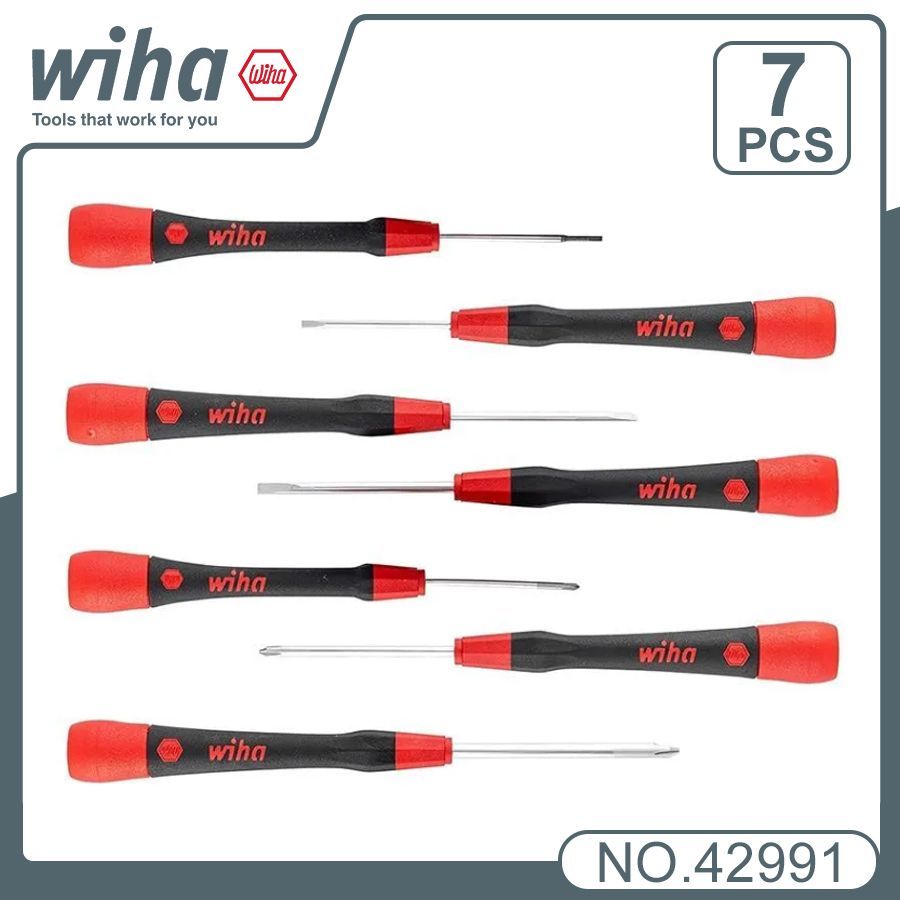 WIHA PicoFinish Набор отверток PH00-SL3.0, для точных работ, 7 предметов, 42991.