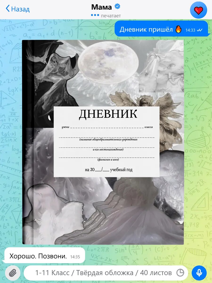 Школьный дневник с принтом y2k pinterest