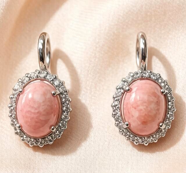 Серьги Эстерелла, серебро, 925 проба, родирование, фианит, коралл синтетический