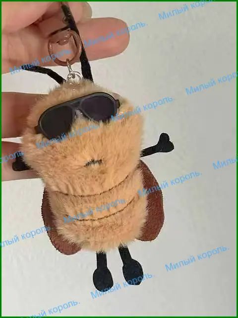 Плюшевая игрушка Таракан мягкая коричневая из искусственного велюра, тематика насекомые и рептилии, размер 17.5 см