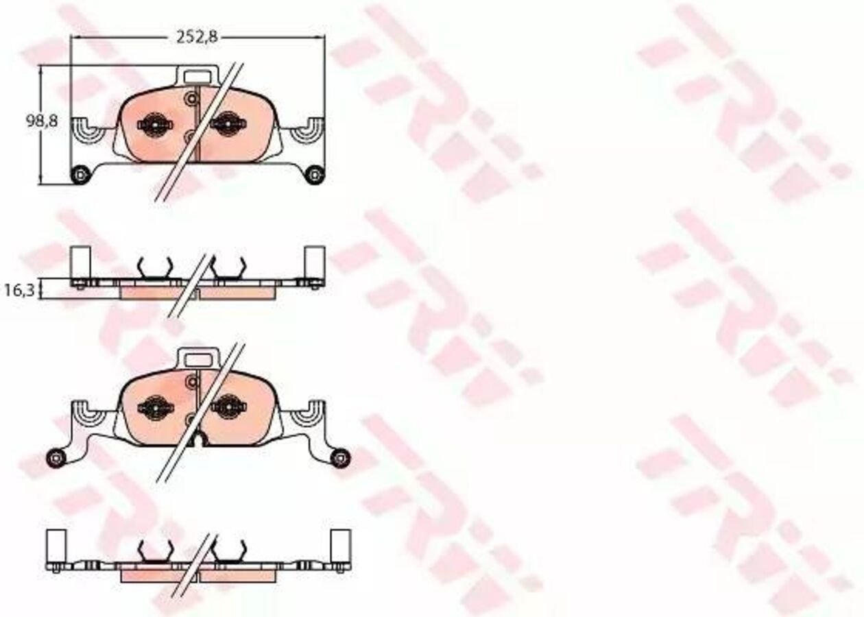 Колодки Пер. audi A4 15-19/A6 18 > (TRW GDB2126)