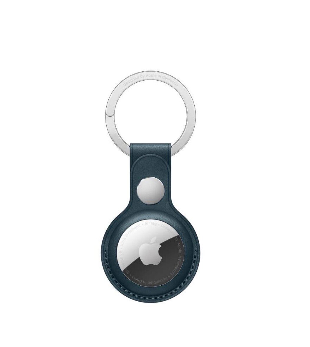Чехол для Bluetooth-метки кожаный AirTag Leather Key Ring Baltic Blue MHJ23ZE/A