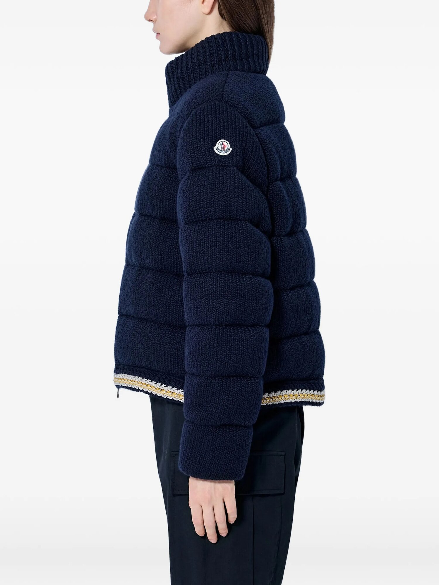 Куртка Moncler High-neck padded jacket, размер 46, blue — фото 1