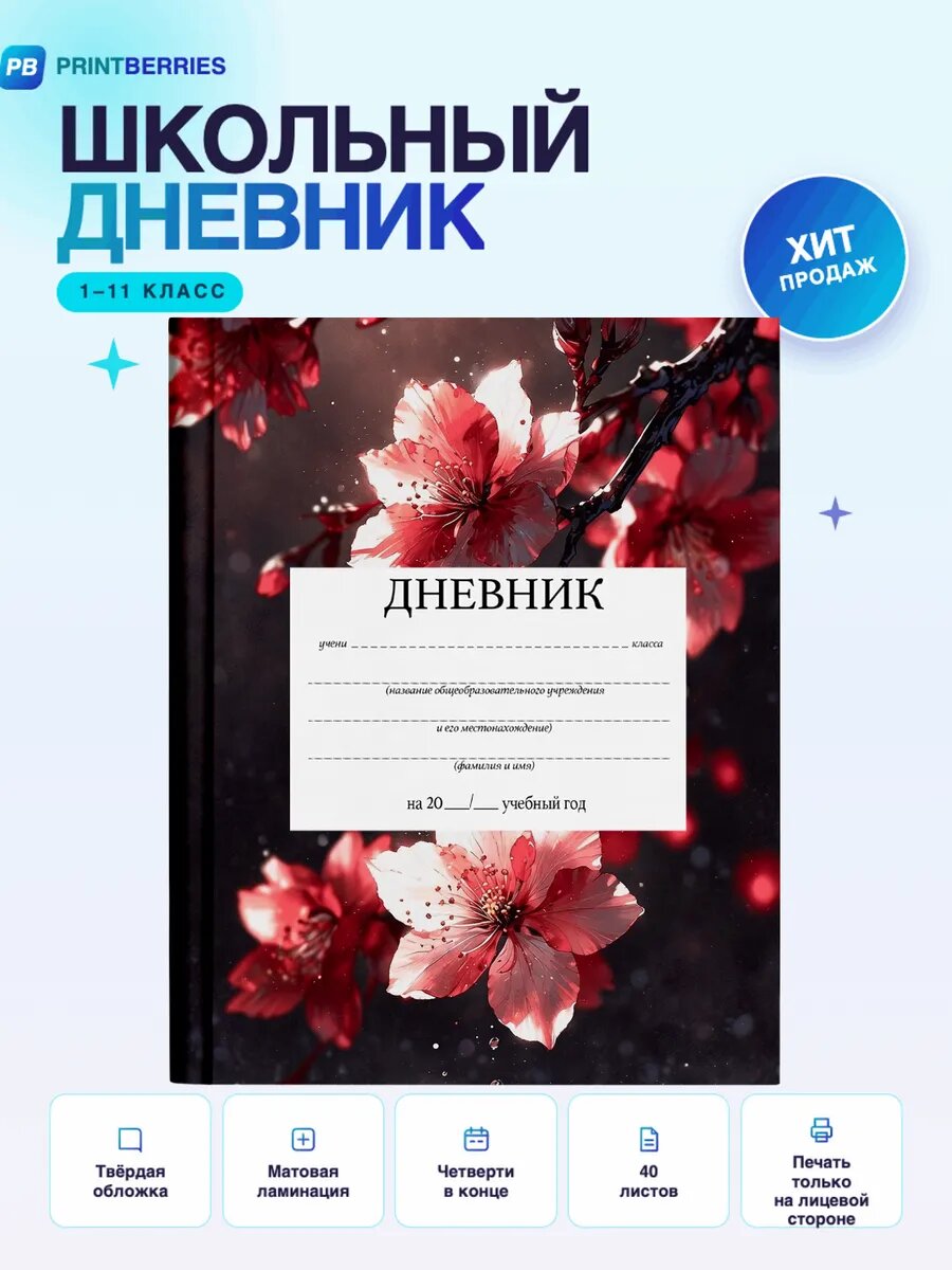 Школьный дневник Сакура принт