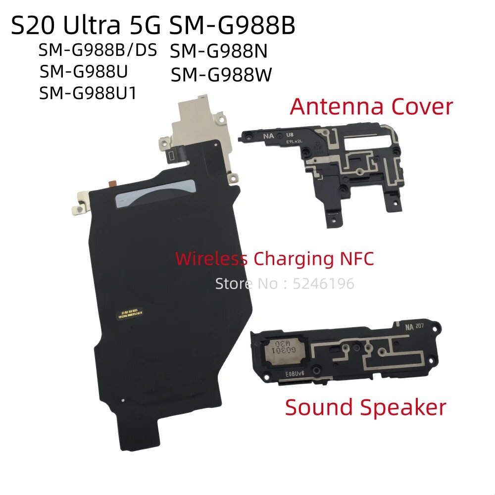 1 шт. беспроводная зарядка с NFC и антенной, нижняя крышка динамика для Samsung Galaxy S20 Ultra 5G SM-G988B SM-G988U SM-G988N SM-G988W