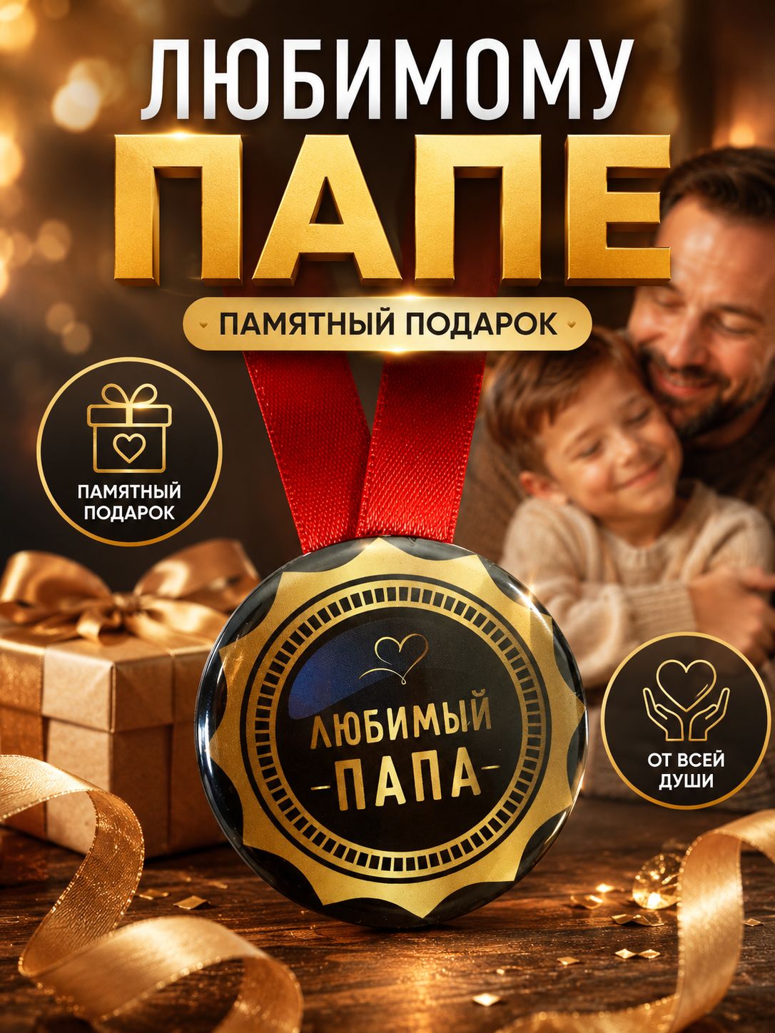 Медаль подарочная Любимый папа