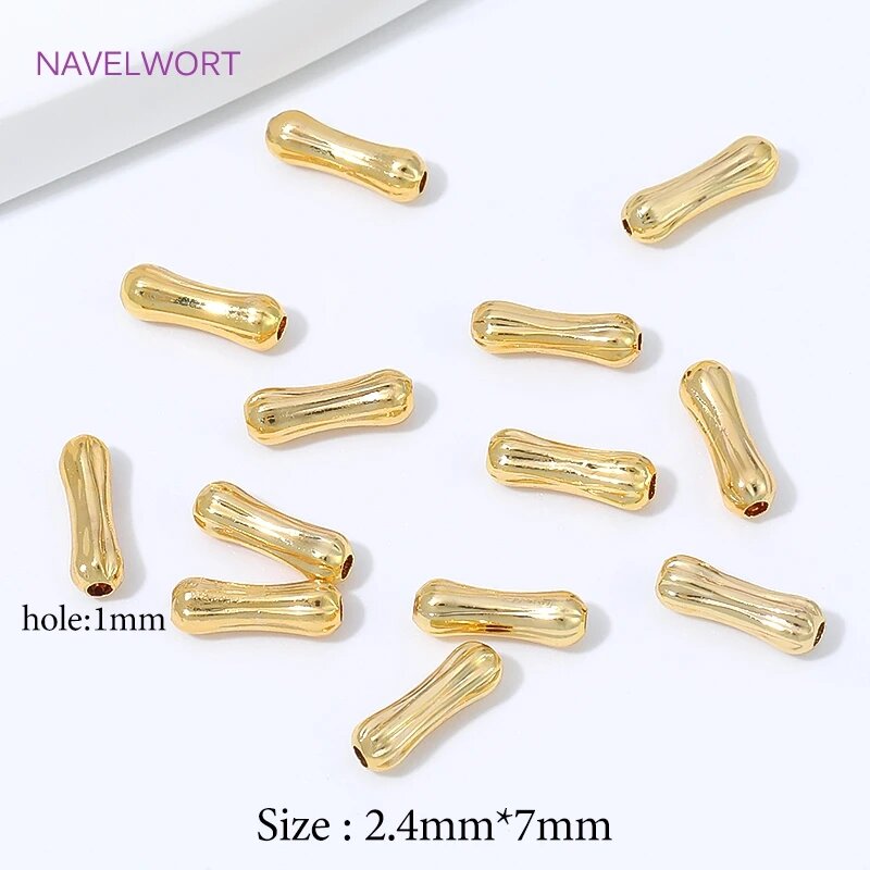 NAVELWORT разделители для бижутерии золотые 18К 60 Pieces, Желтый, 18K Gold Plated