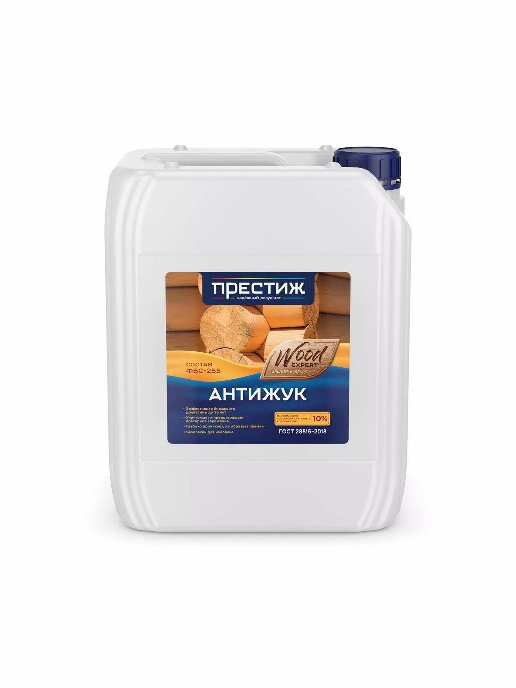 Пропитка Престиж Антижук ФБС-255, бесцветная, водная, 10 л для защиты от насекомых