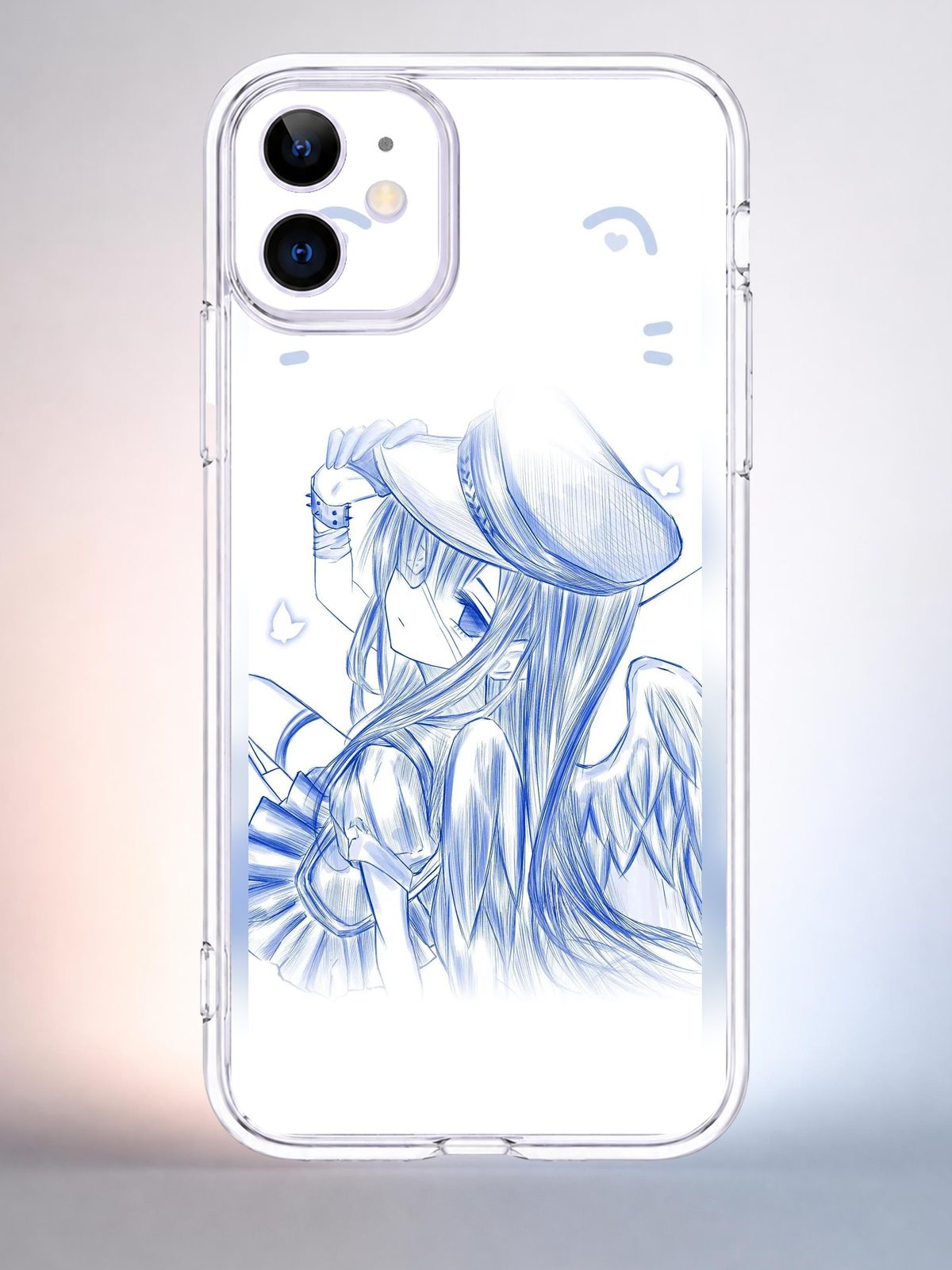 Чехол iPhone 11 Аниме девушка Y2K Indie Sleaze