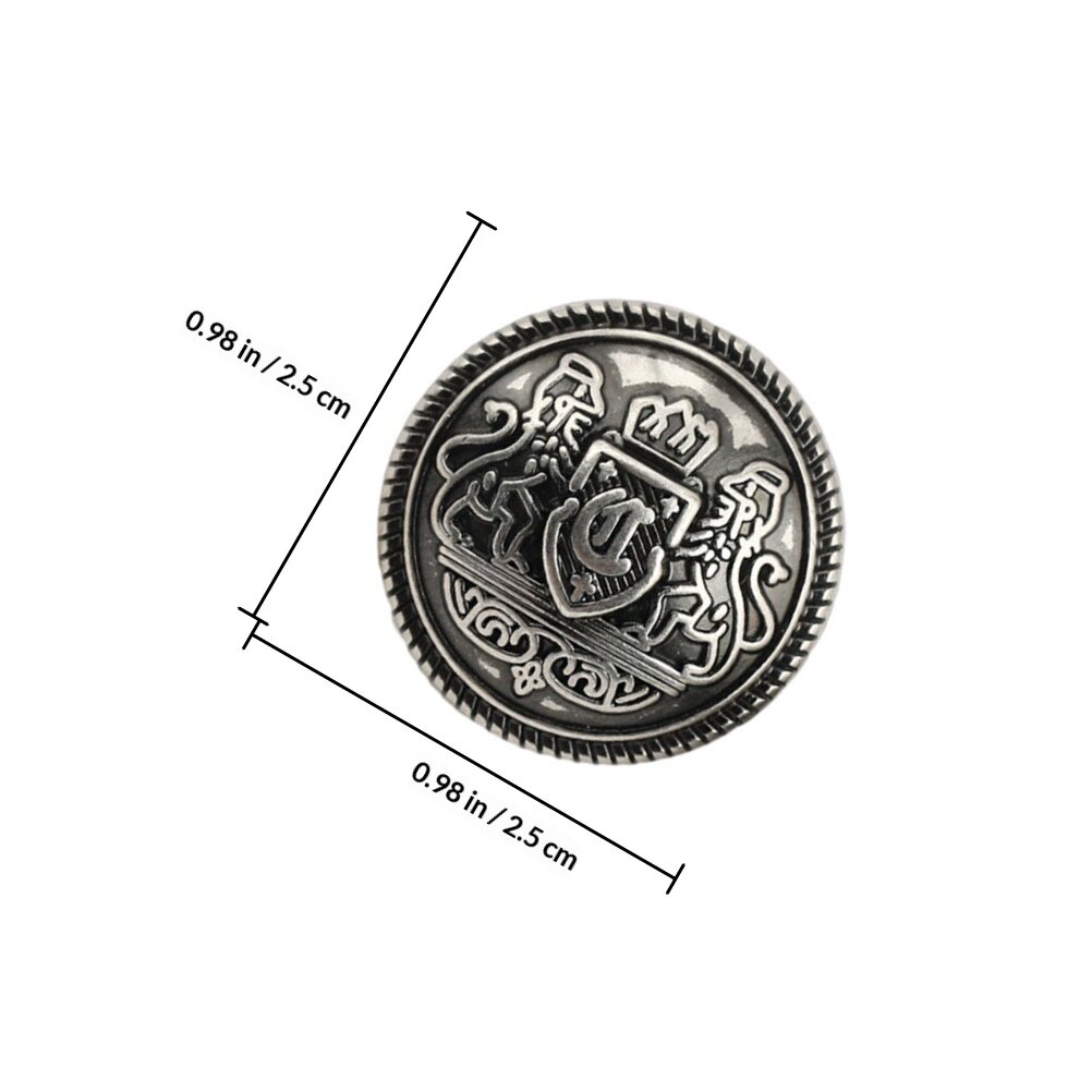30 Штук Античные Кнопки Для Одежды Из Цинкового Сплава Размер 0.5X2.5X2.5Cm