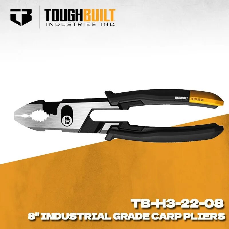 Плоскогубцы ToughBuilt TB-H3-22-08 промышленного класса длиной 8 дюймов для монтажных и слесарных работ
