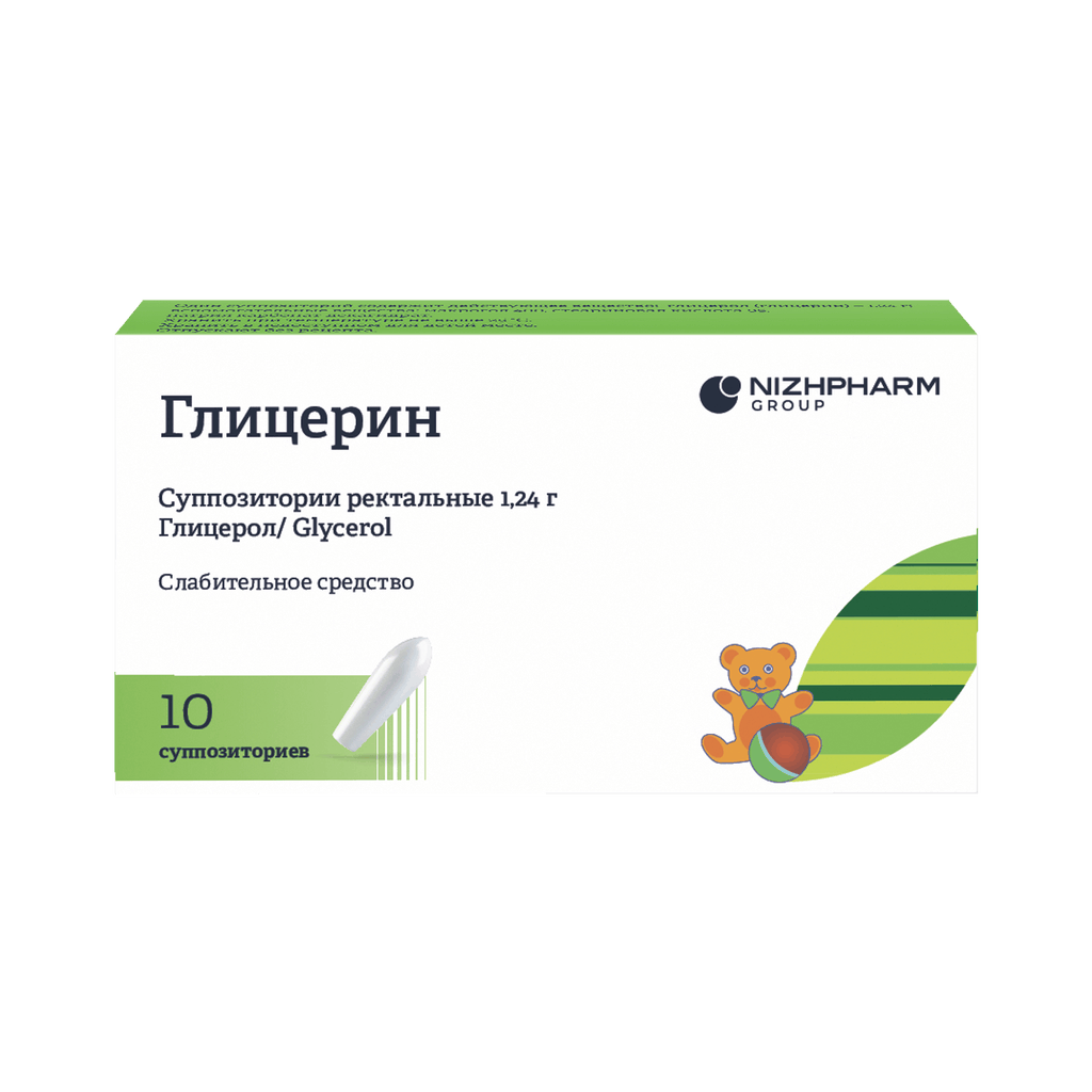 Глицерин суппозитории ректальные 1,24 г 10 шт.