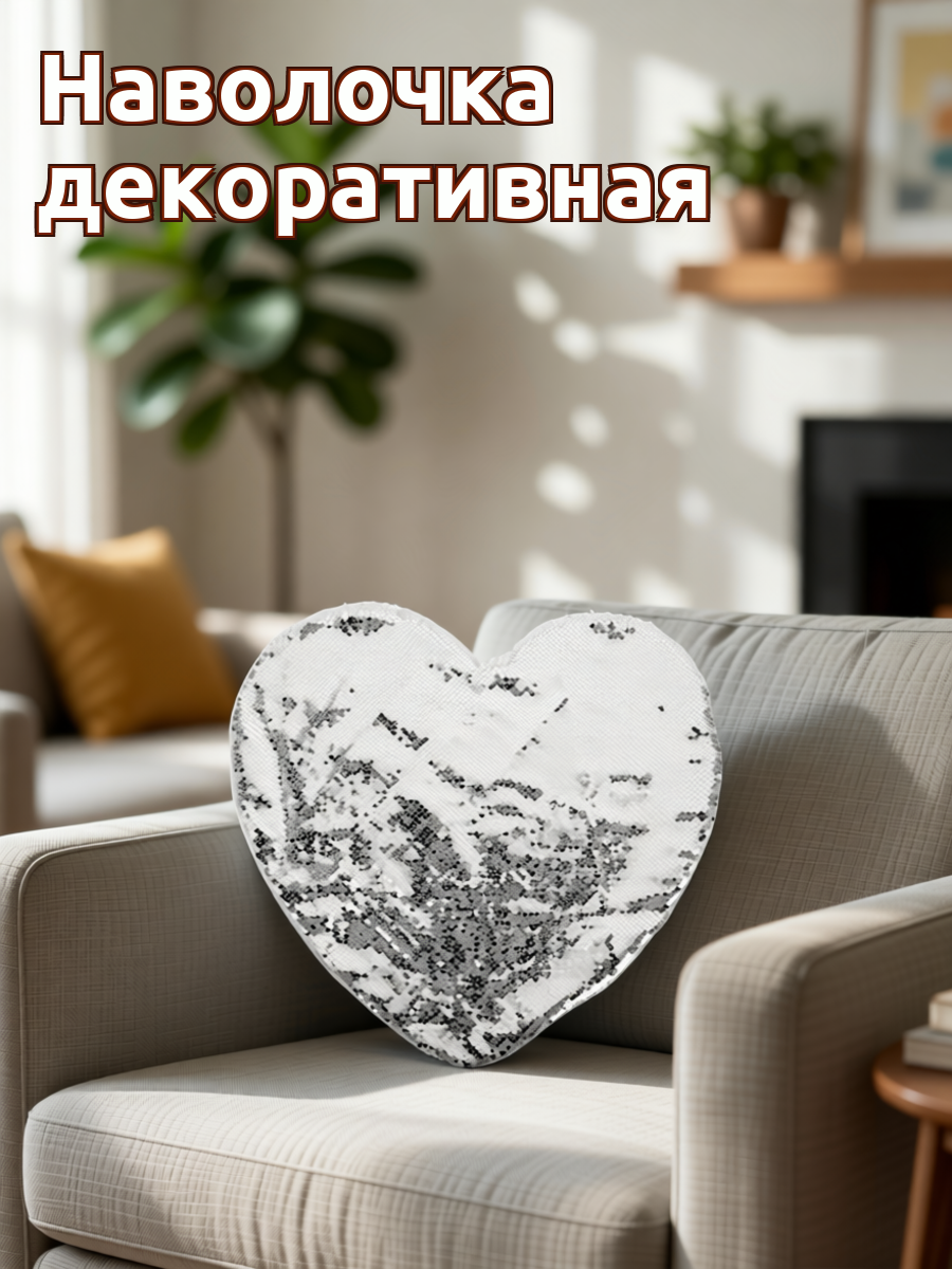 Подушка С Искрами Серебристого Цвета Для Уюта В Доме И Красивого Украсления 40X40CM