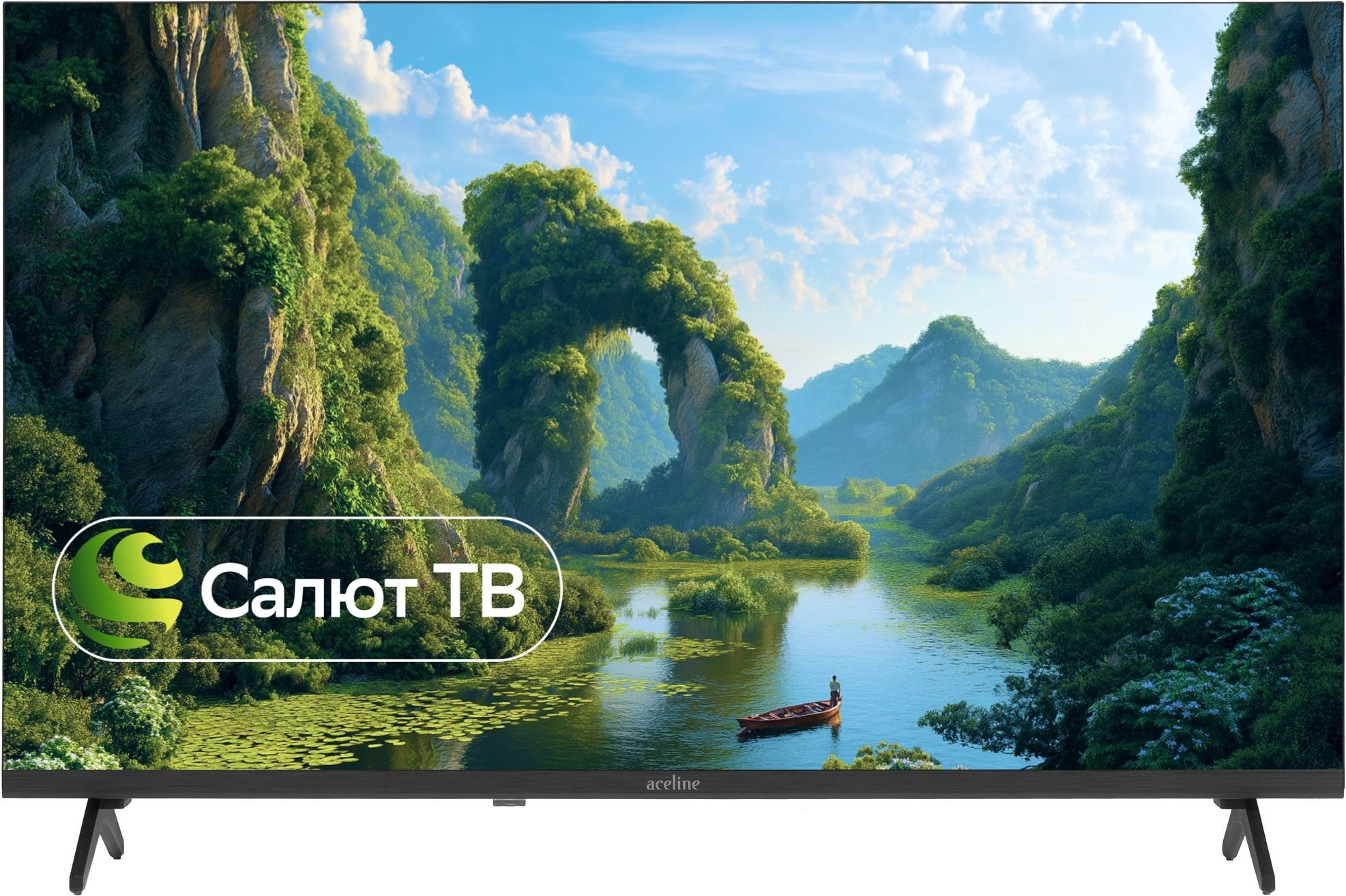 Телевизор Aceline 32HES1 32" (80 см), HD Smart TV Салют ТВ, HDR, Wi-Fi, черный