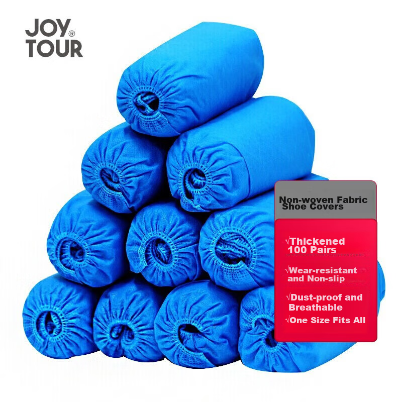 JOYTOUR Одноразовые чулки для обуви 100 шт. Утолщенный нетканый материал, пыленепроницаемые, дышащие, не скользящие,