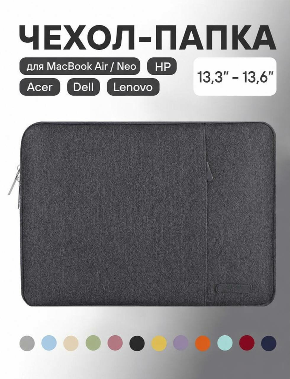 Сумка для ноутбука 13,3-13,6 дюймов. Чехол папка для ноутбука MacBook Air/Neo