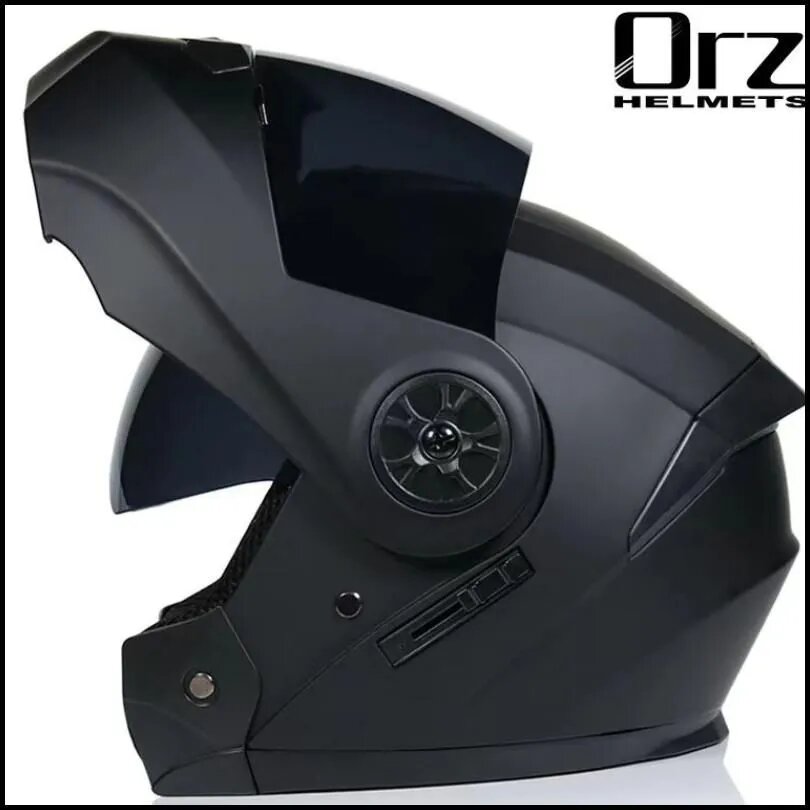 Мотошлем Orz Helmets, цвет: черный матовый, размер: XL, модуляр, унисекс, ABS пластик