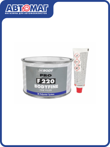 BODY Шпатлевка П/Э FINE, 1кг, BODY-F220-FINE-1.0