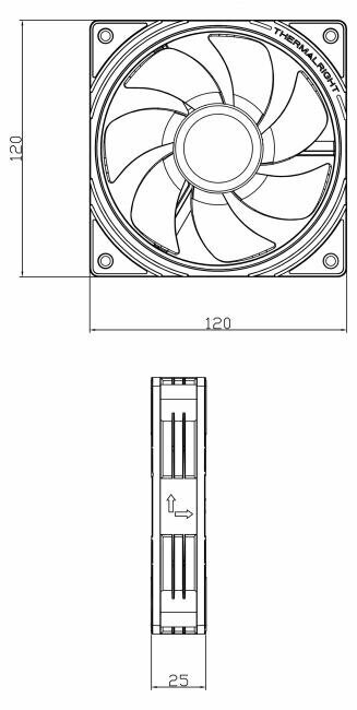 Вентилятор Thermalright TL-S12RW / Reverse / ARGB / 120mm PWM / TRTLS12RW