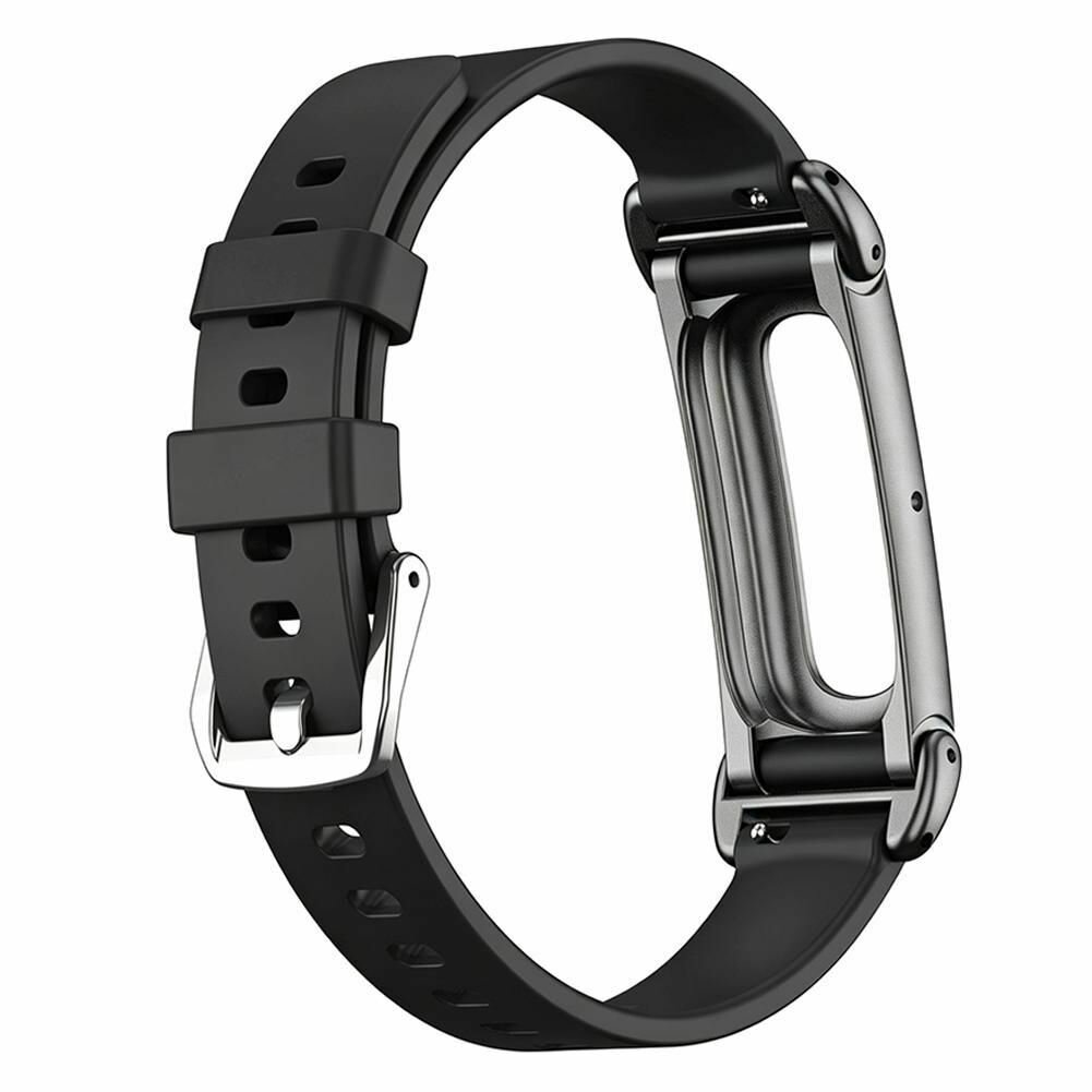 Быстросъемный ремешок для смарт-часов Fitbit Air, черный, спортивный, с кнопкой