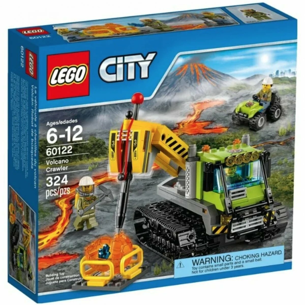 Конструктор LEGO CITY 60122 Гусеничный трактор исследователей вулканов