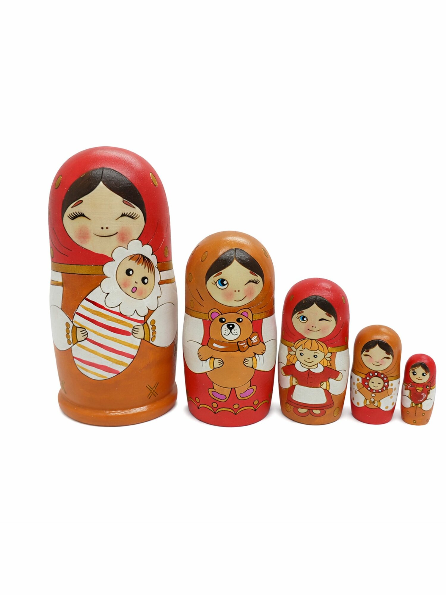 Матрешка. Малышка ( цвет красный)
