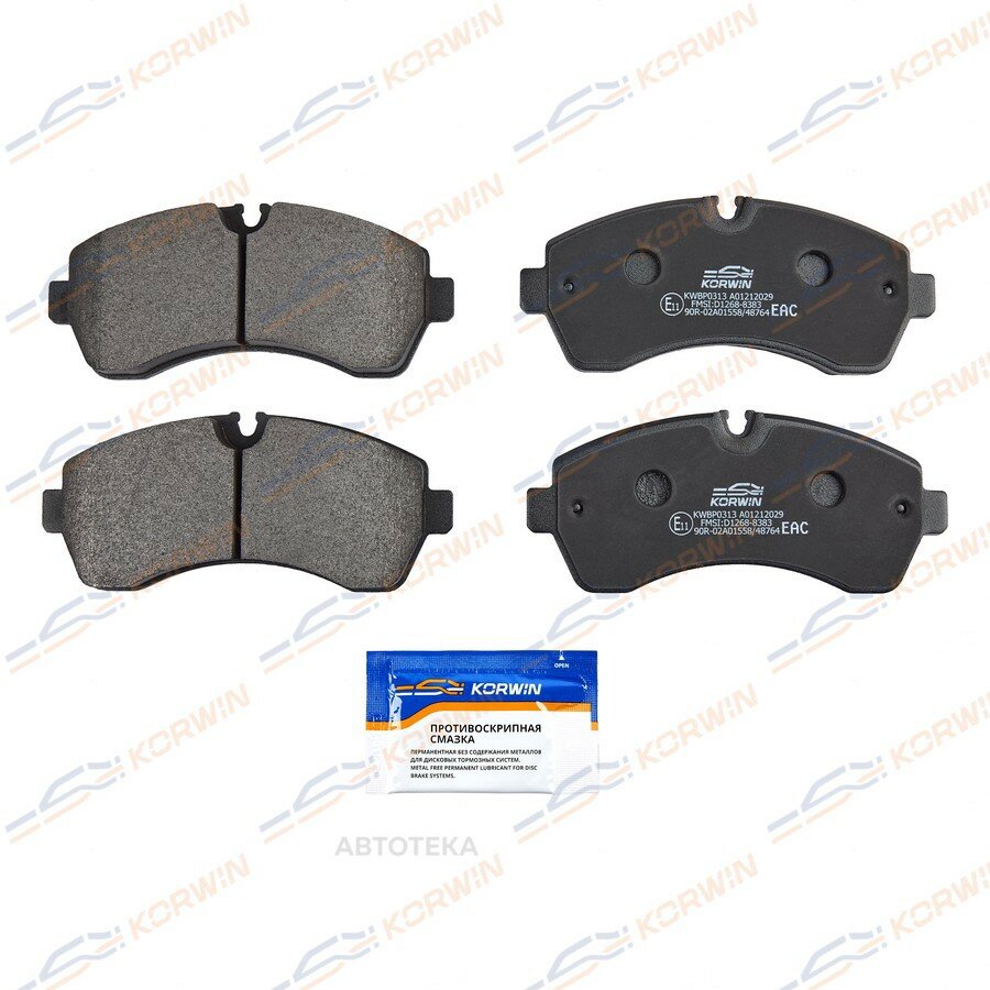 Колодки тормозные перед. Mercedes Sprinter (906/907/910) 06-/VW Crafter 06- KORWIN KWBP0313
