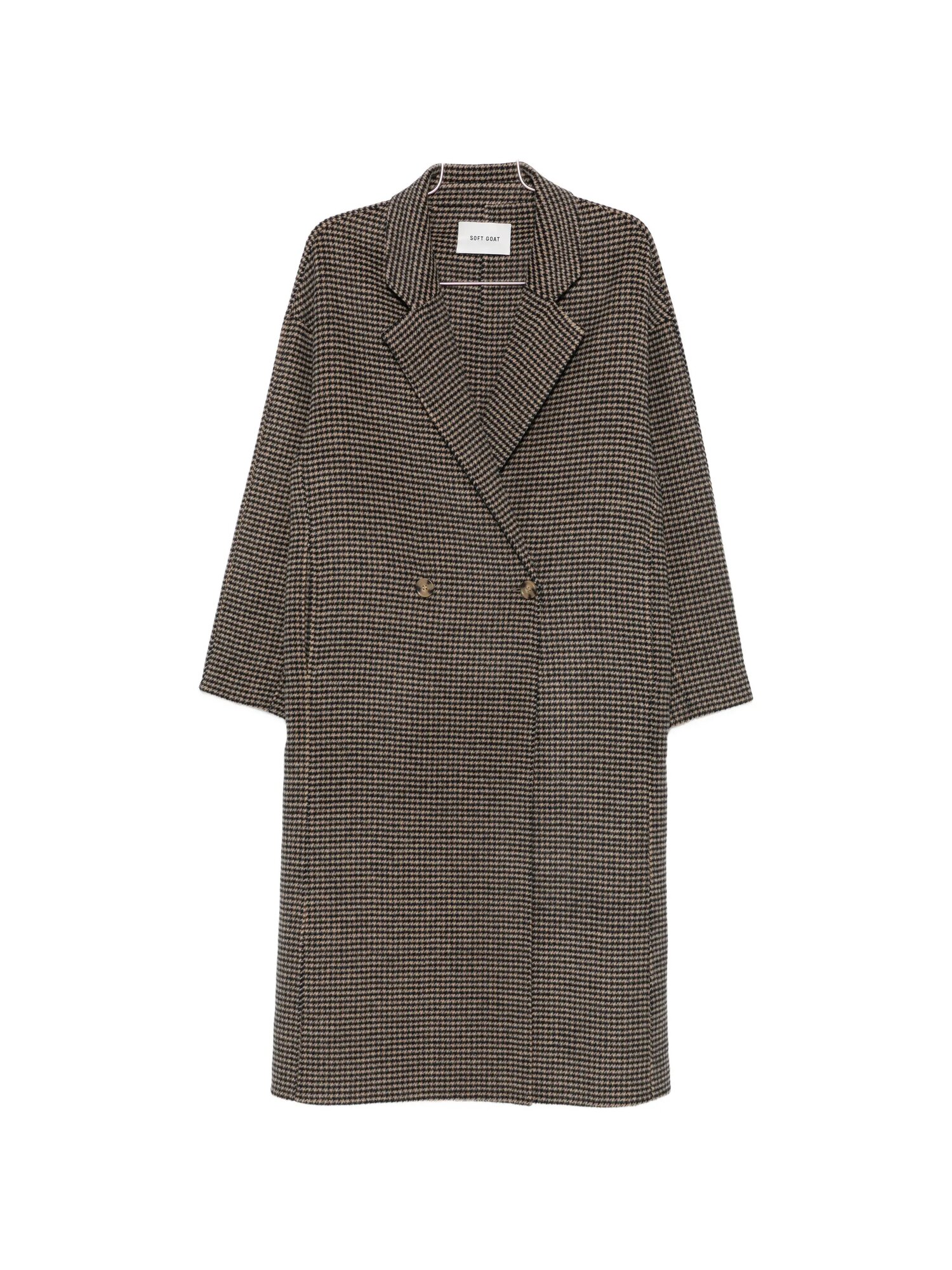 Пальто Houndstooth double-breasted coat
