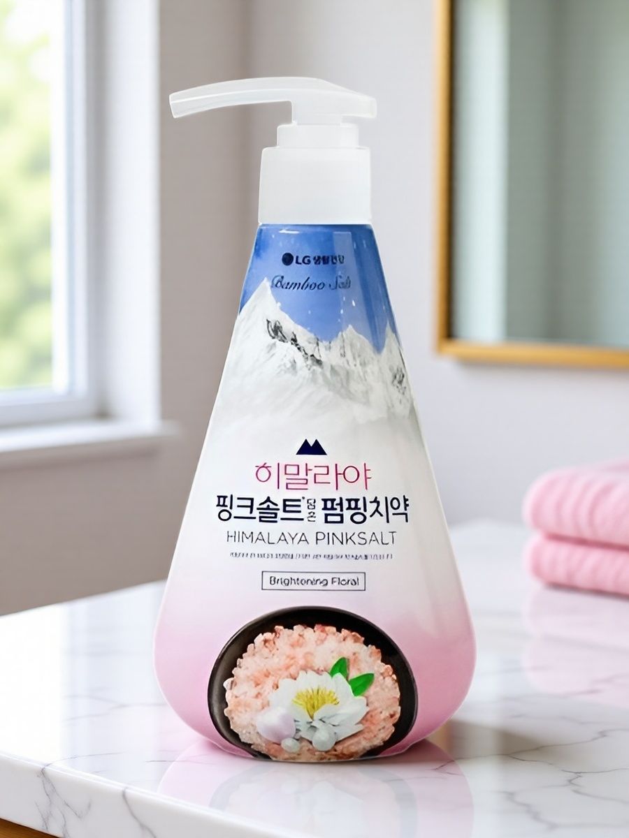 Зубная паста PERIOE с розовой гималайской солью Pumping Himalaya Pink Salt Brightening Floral, 285 мл