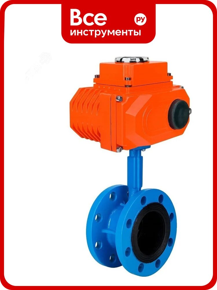 Затвор DN-ru GGG40-304-EPDM-2W-F-H Ду80 Ру16, с электроприводом QT2-015-380VAC D050-107358